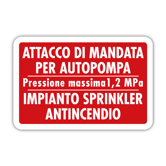 FF111 - Cartello: "Impianto Sprinkler antincendio" - Printix
