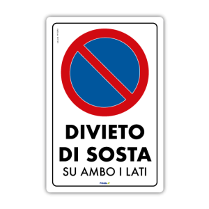 PVT027 - Cartello "Divieto di sosta ambo i lati" - Printix